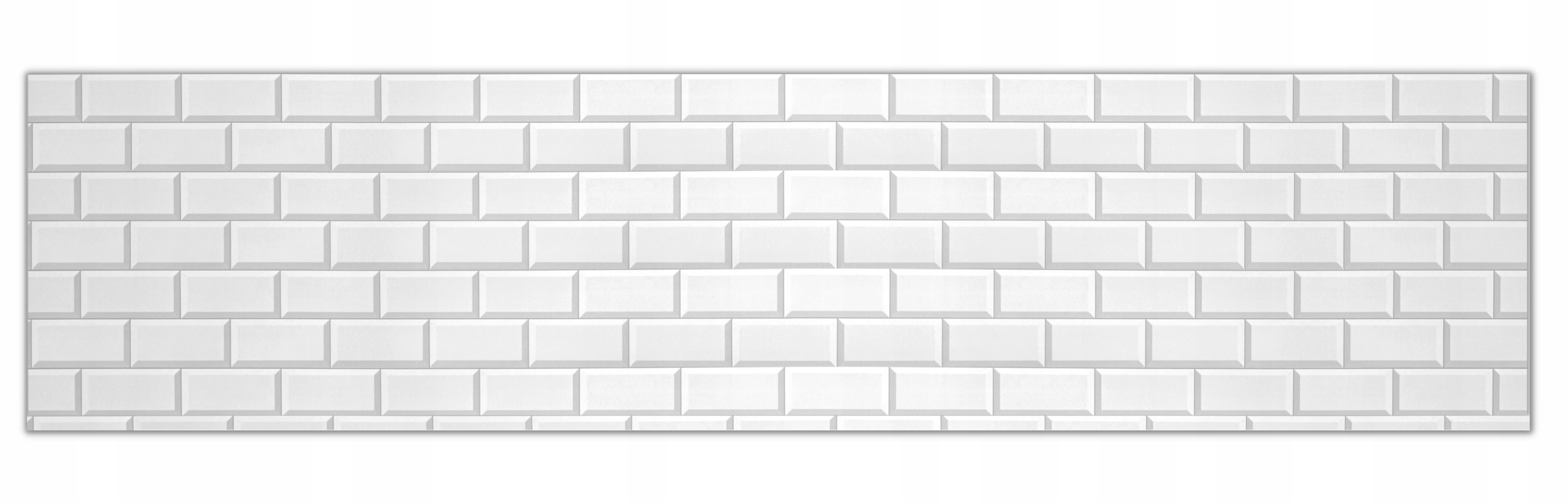 PANEL ŚCIENNY PCV 300x60 BIAŁE KAFLE JAK SZKŁO HARTOWANE POŁYSK KUCHNIA ...