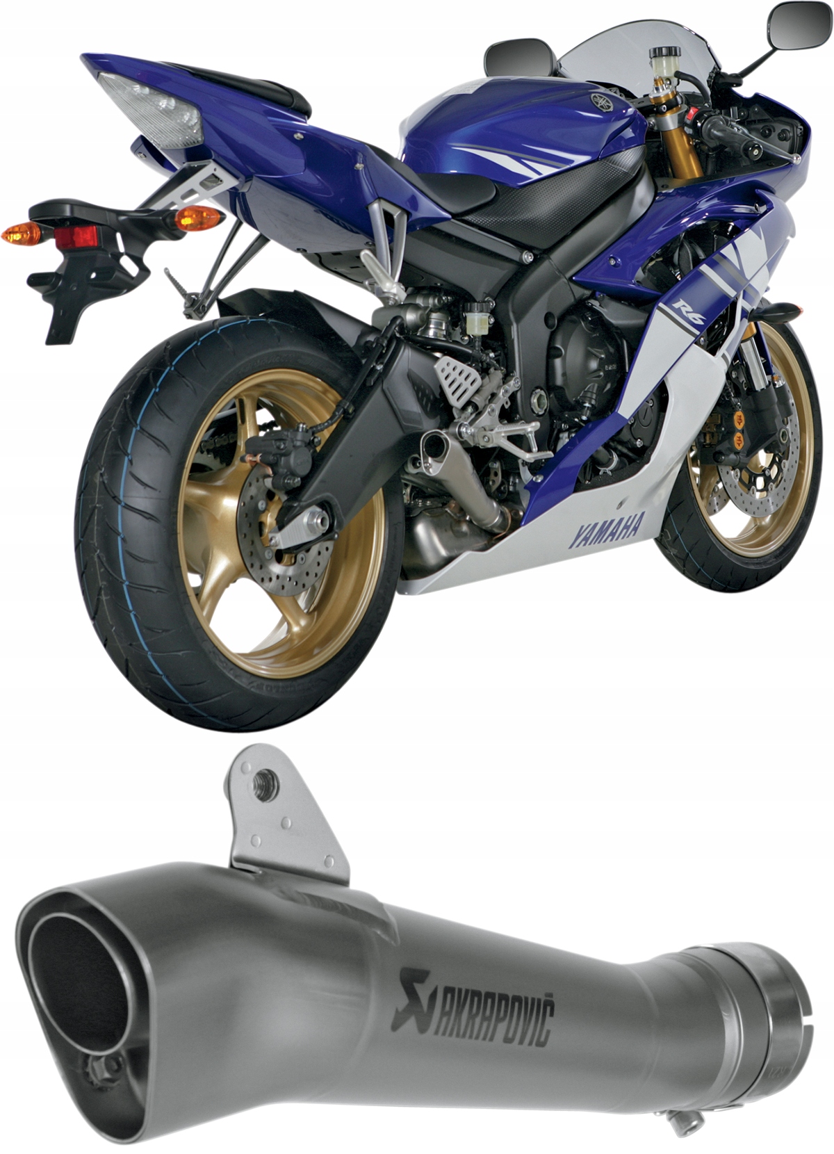 TŁUMIK AKRAPOVIC YAMAHA YZF-R6 600 R6 RACE 2021-22 za 1529.00PLN z ...
