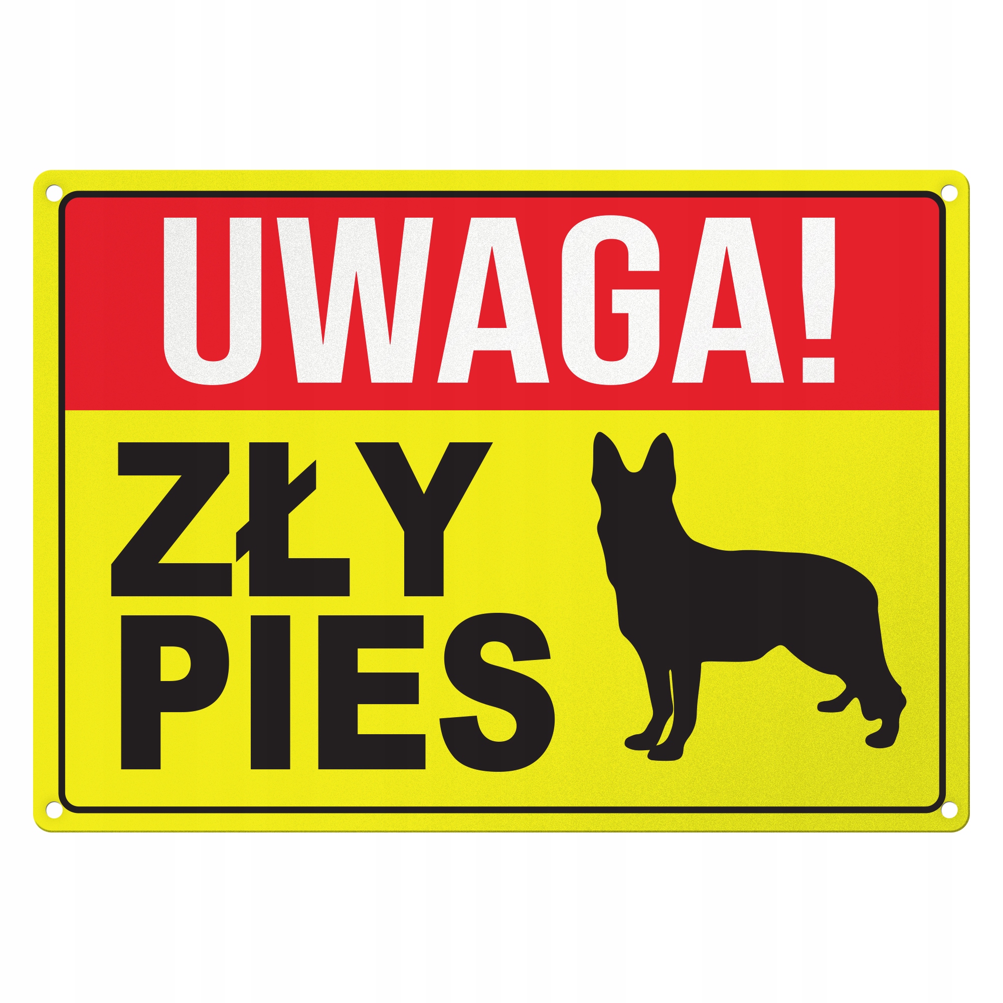 Tabliczka UWAGA ZŁY PIES 20x30cm tablica (CS1403) • Cena, Opinie ...