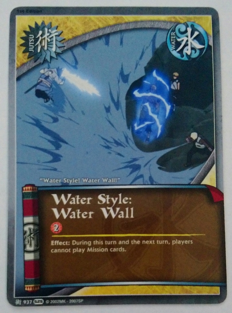 Karta Naruto CCG Jutsu Water Style: Water Wall - J-937 - Stan: Używany ...