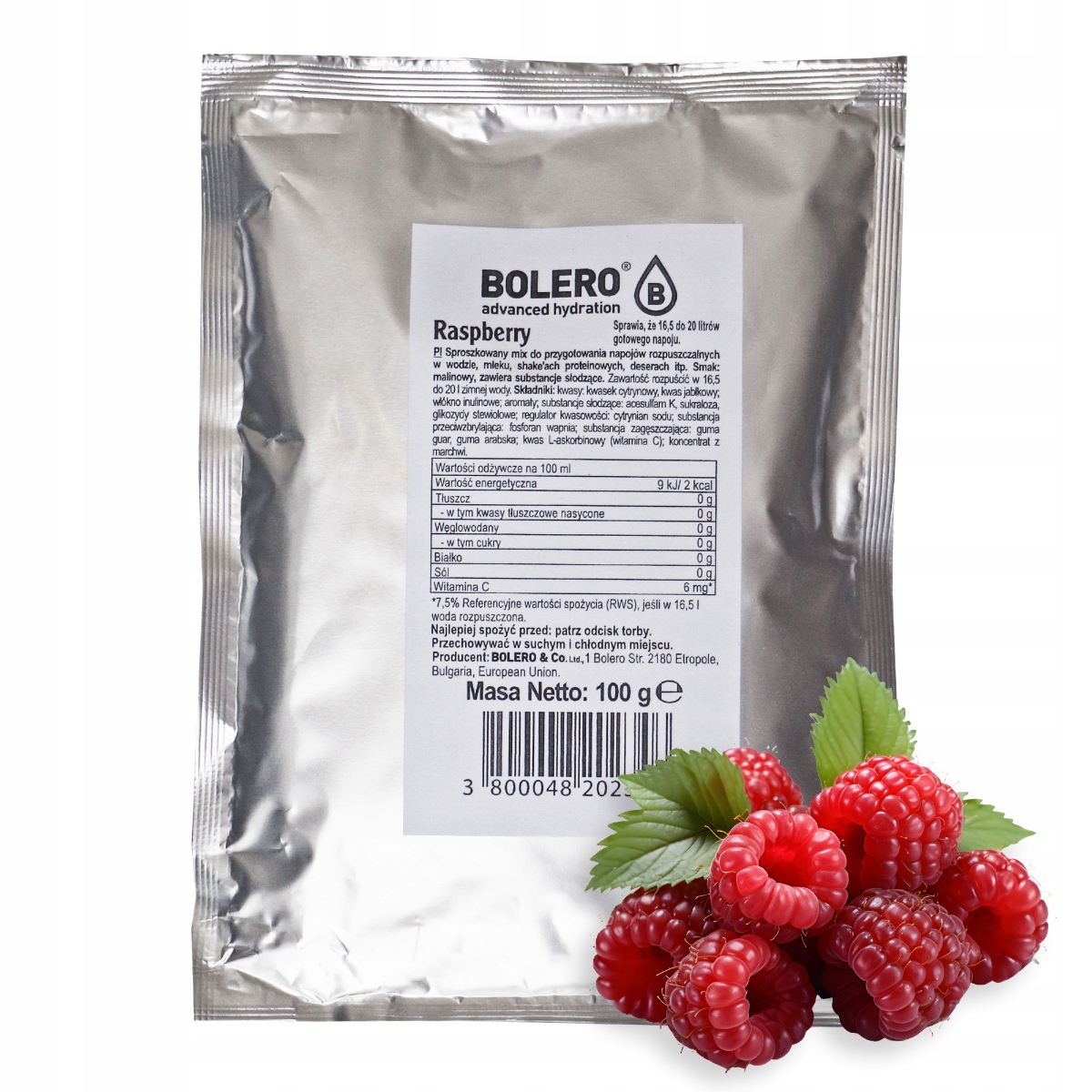 Bolero Drink Raspberry 100g NAPÓJ W PROSZKU MALINOWY MALINA AROMAT ...