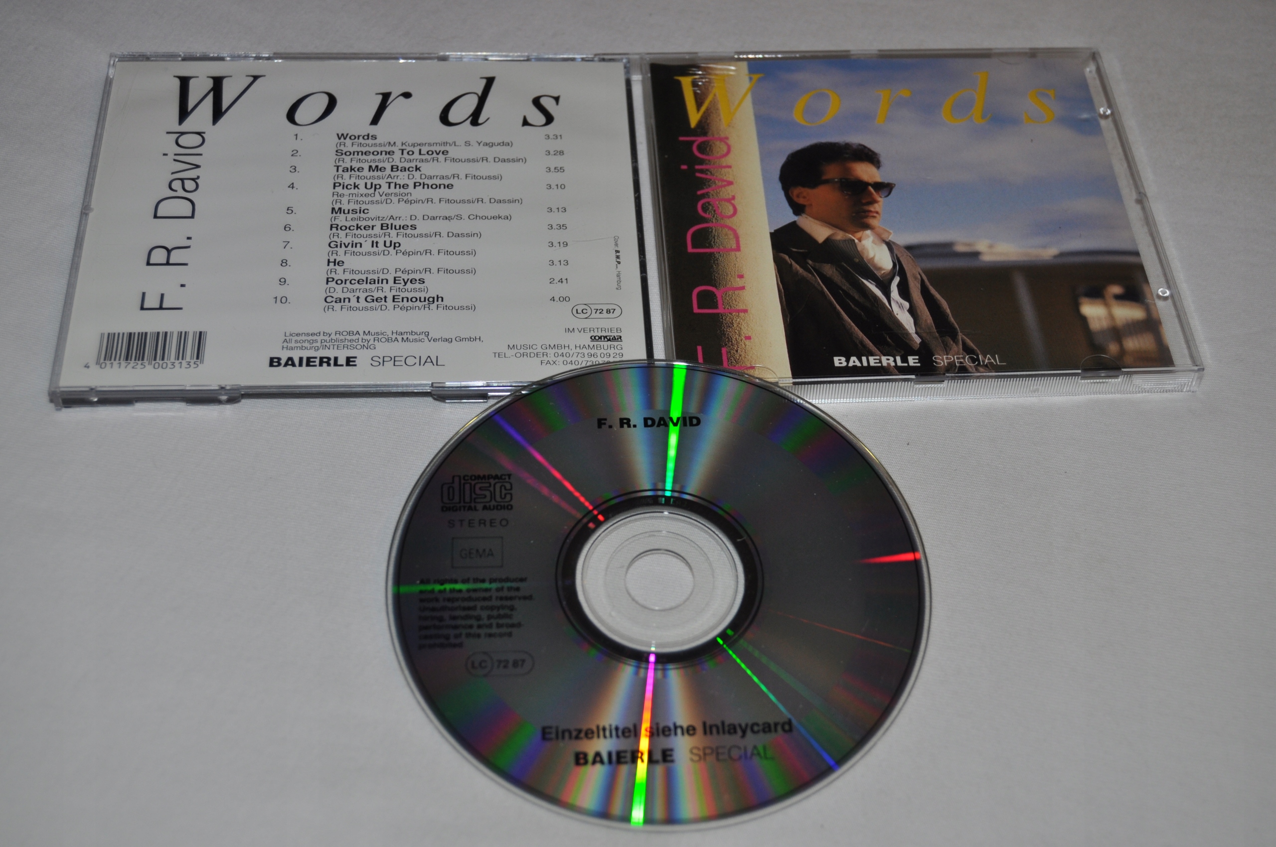 F.R. DAVID - WORDS 1988R MEGA UNIKAT!!!! PRAWIE IDEAŁ CD 15821107636 ...