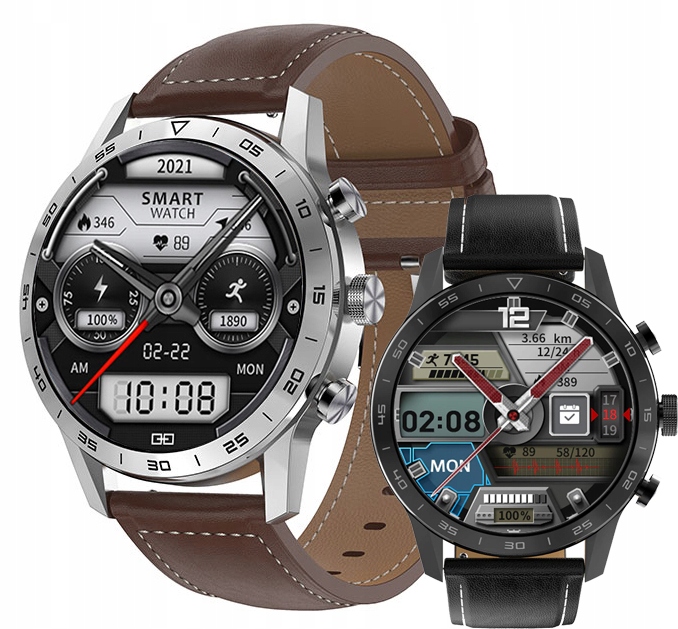 ZEGAREK SMARTWATCH SHD CIŚNIENIOMIERZ EKG PULSOMETR ROZMOWY 2PASKI J ...