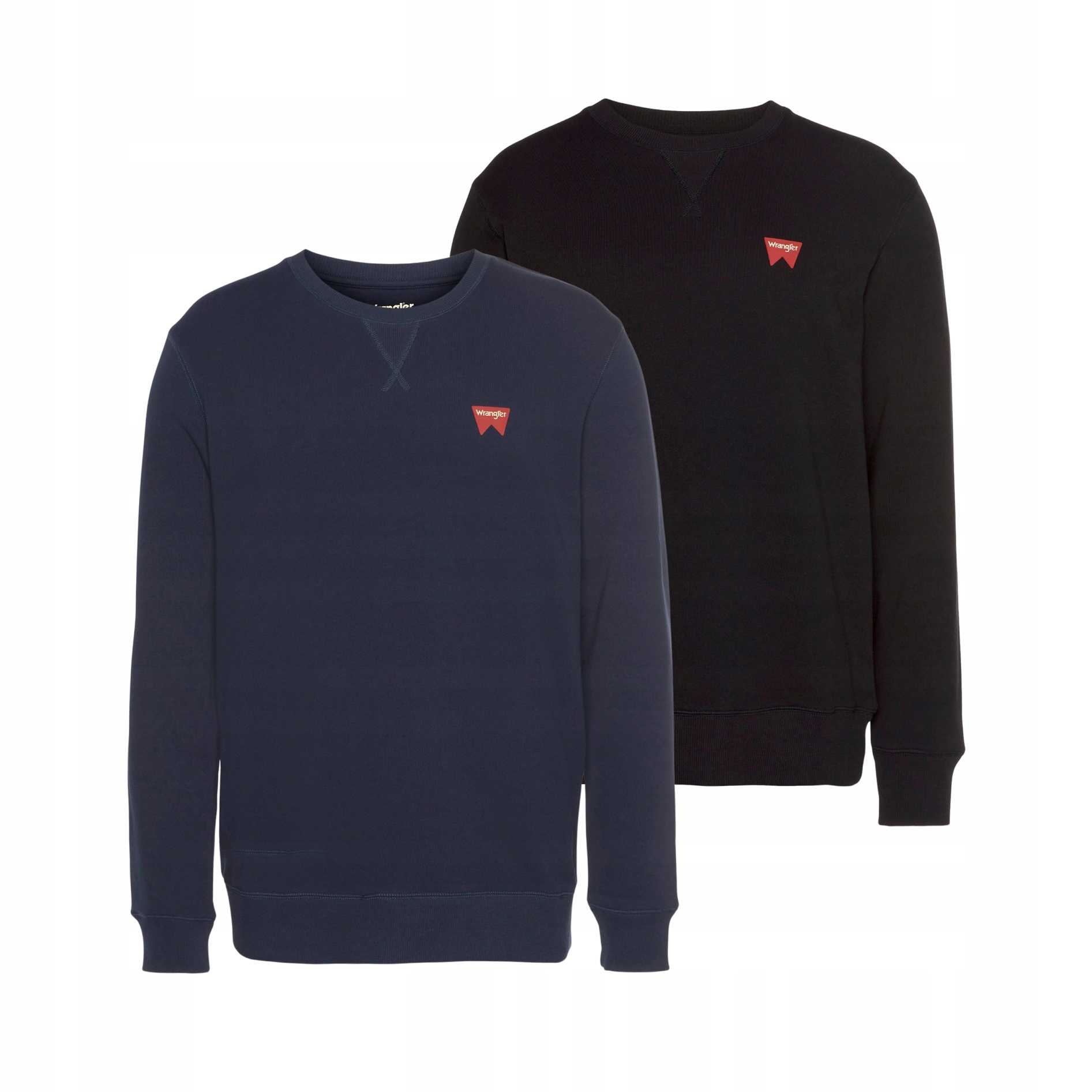 WRANGLER SIGN OFF CREW 2PAK MĘSKA BLUZA KLASYCZNA ZESTAW BLUZ BLUZY M ...