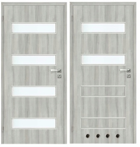 Drzwi wewnętrzne Szare Pokojowe Łazienkowe Milano Voster • Cena, Opinie ...
