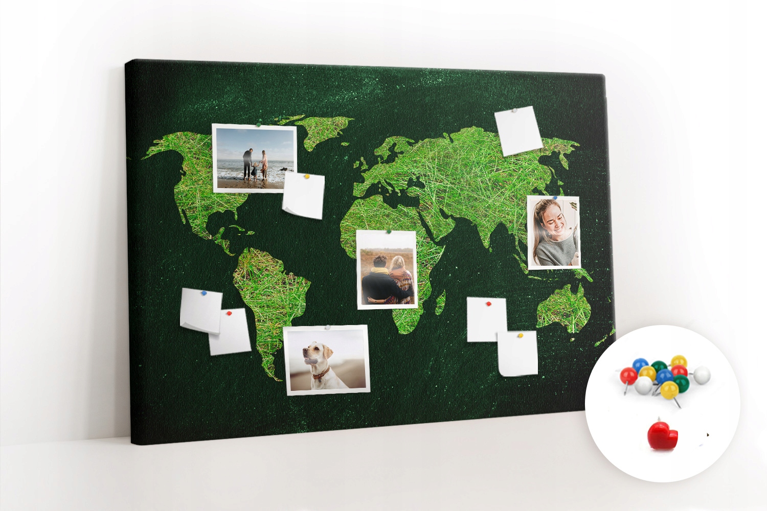 Tabule Korek Na Poznámky Trávník Mapa světa za 1891 Kč - Allegro