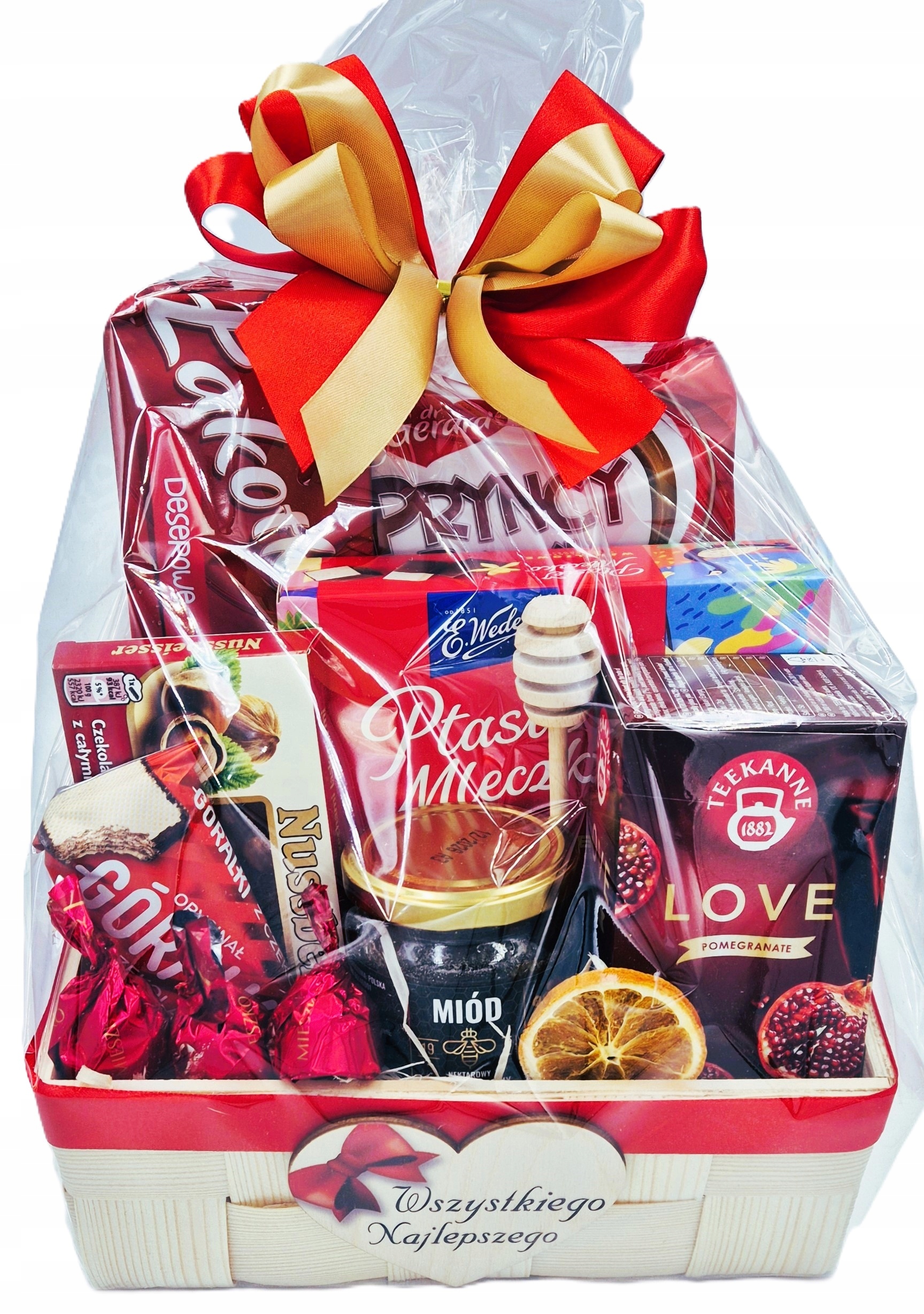 Dárkový koš Sada sladkostí Dárek Narozeniny Jmeniny Med Čaj 30 za 696 ...