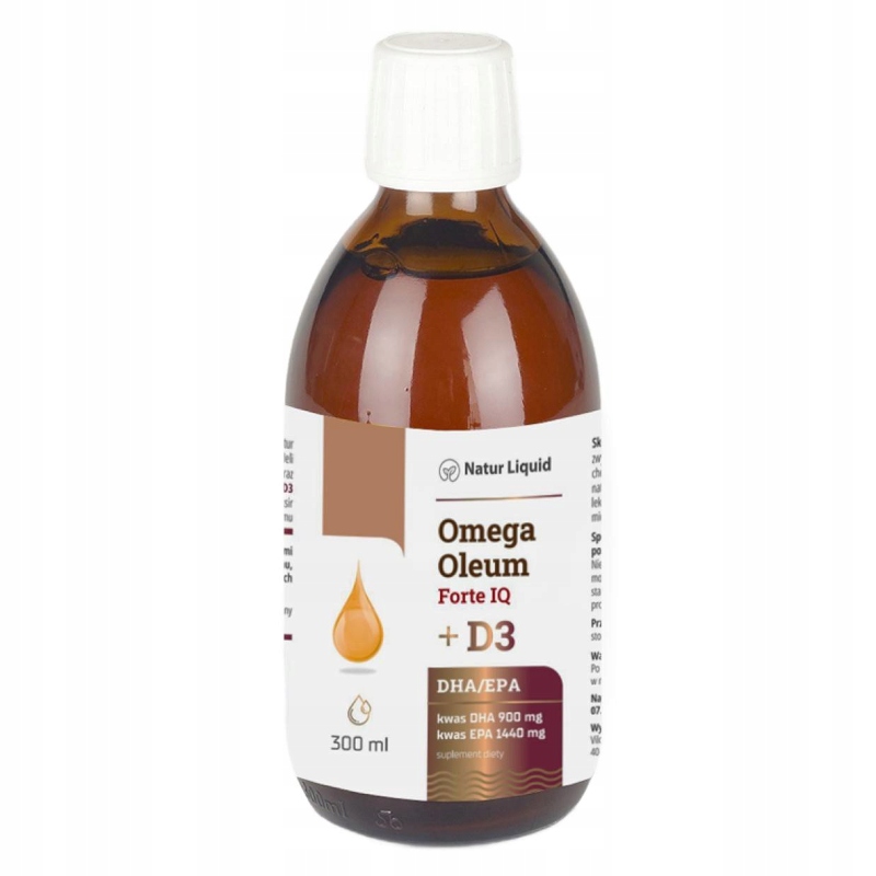 Omega Oleum Forte IQ + D3 NaturDay Immunoregulator kwasy DHA, EPA – 300 ...