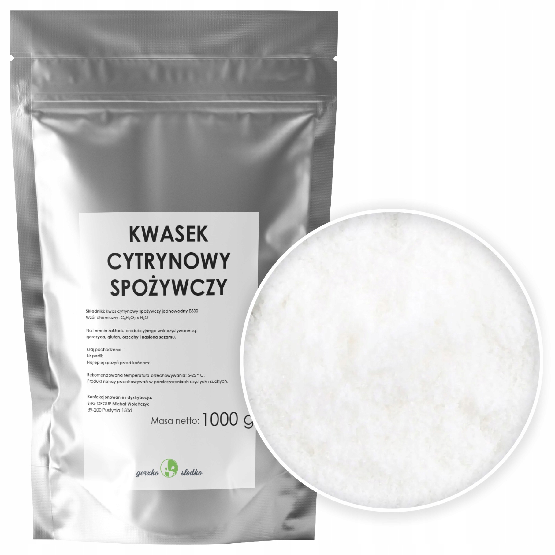 KWASEK CYTRYNOWY spożywczy czysty 1kg (5904999446618) • Cena, Opinie ...