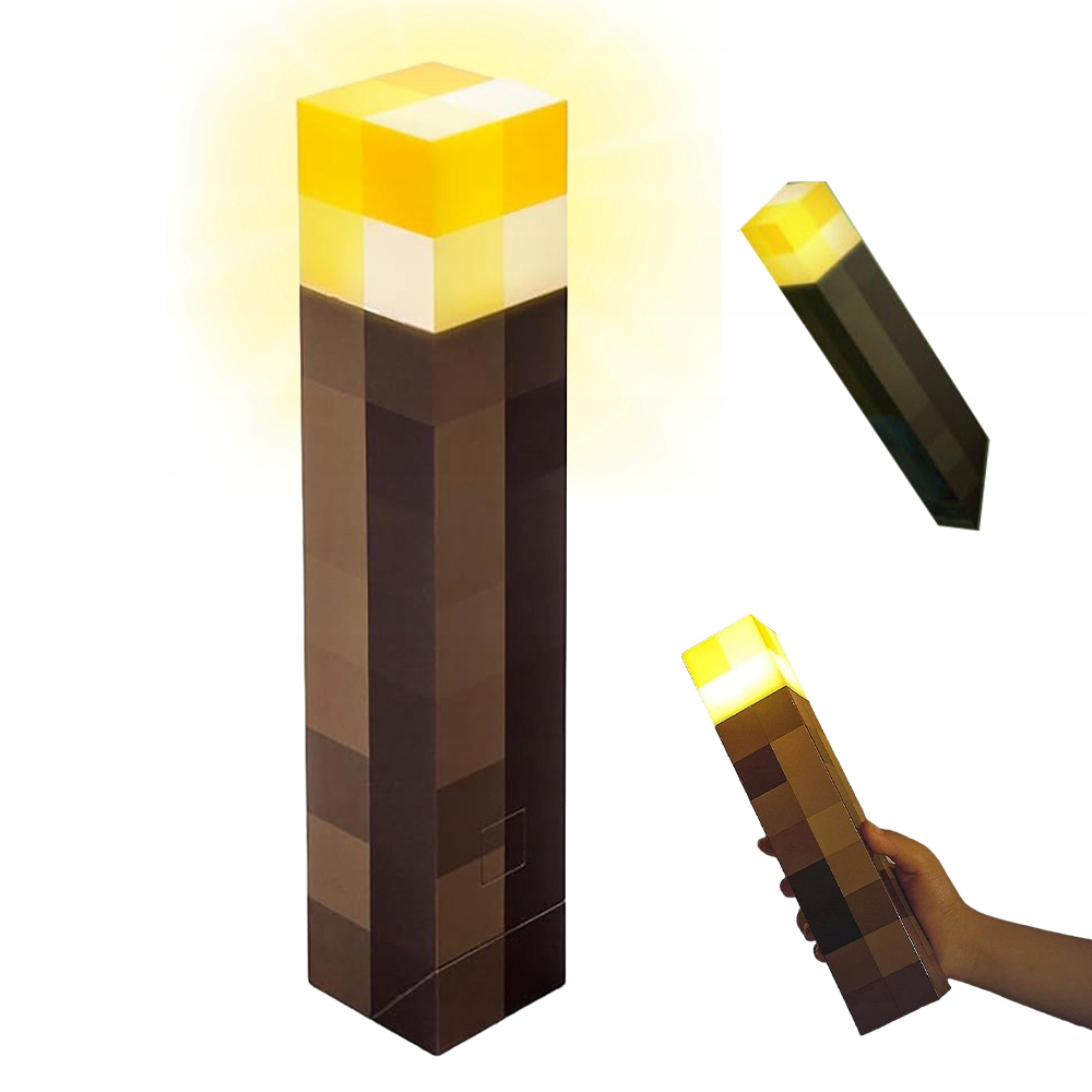Lampka LED Minecraft Pochodnia USB do Dekoracji Pokoju (0882695813291 ...