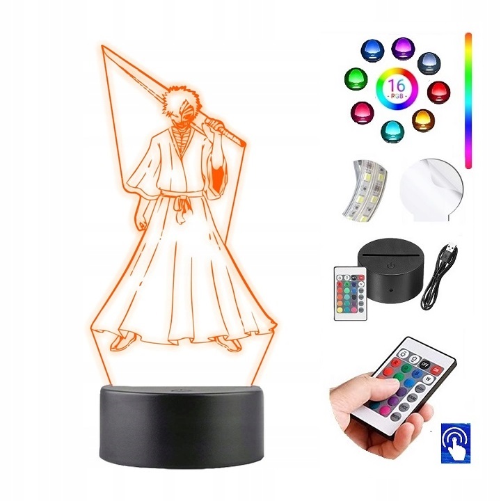 Lampka Na Biurko Bleach Anime 16Kol. Led Plexido - Plexido | Sklep ...