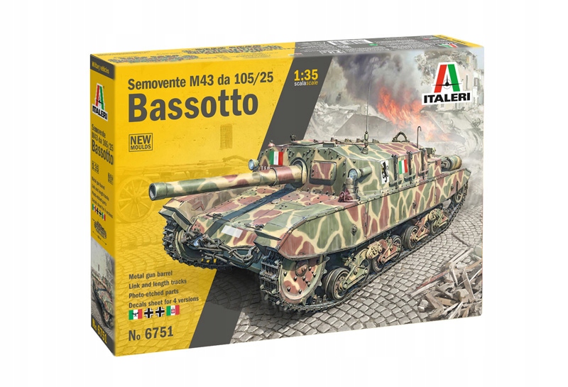 Italeri 6751 Tank Semovente M43 da 105/25 Bassotto model na lepenie 1/ ...