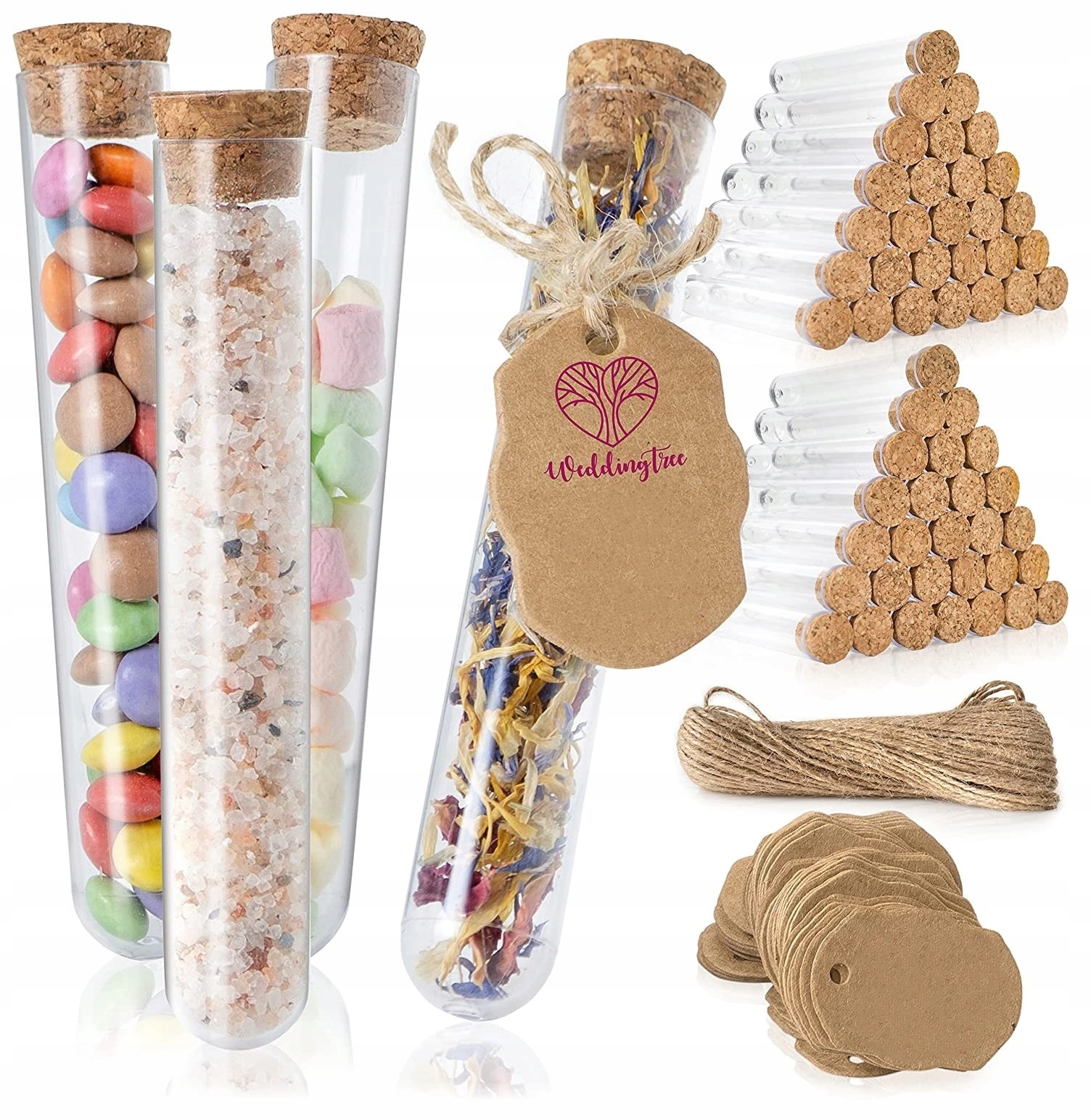 PODZIĘKOWANIA DLA GOŚCI BUTELECZKI FIOLKI 60 SZT 13980934404 - Allegro.pl