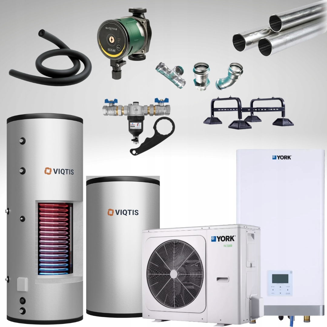 OFERTA MONTAŻU KOMPLET Pompa ciepła York 12kWSplit +Zbiornik CWU ...