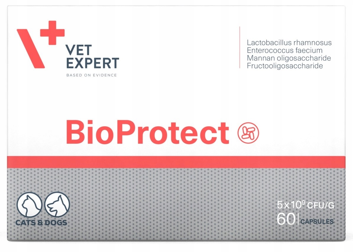 Probiotikum pro psy a kočky na průjem Vet Expert Bioprotect 60 kapslí ...