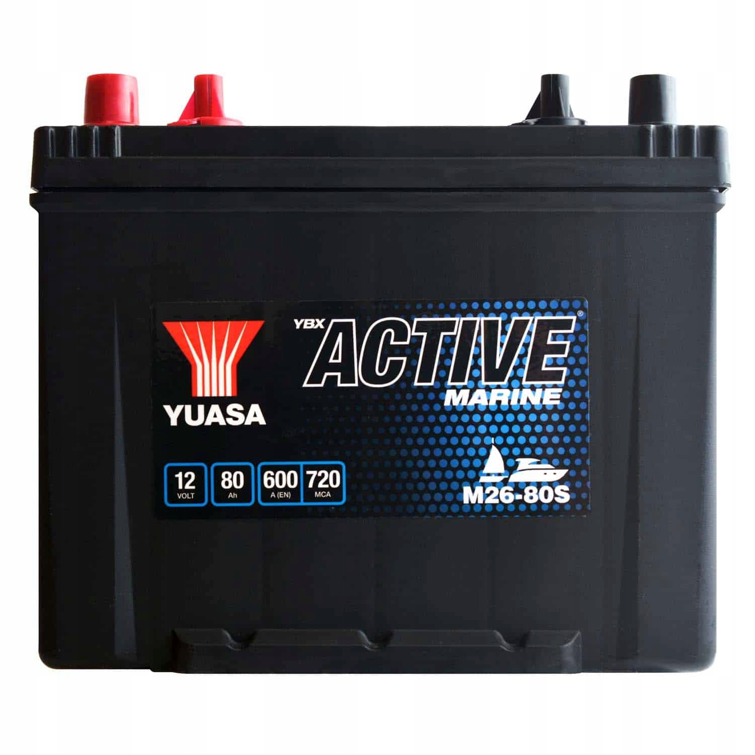YUASA ACTIVE Marine Start M26-80S 80Ah 650A W18 5050694030383 za 401 ...