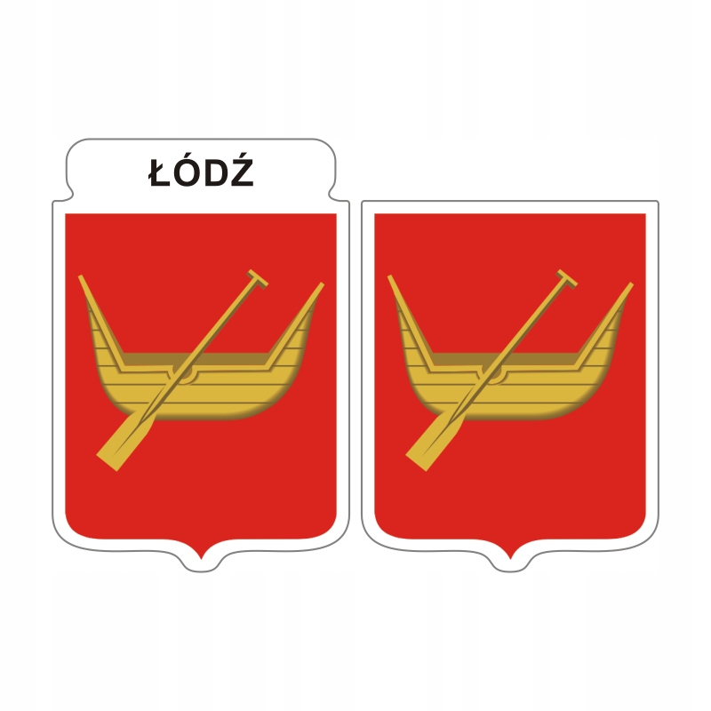 Herb Łodzi Naklejka - Niska cena na Allegro.pl