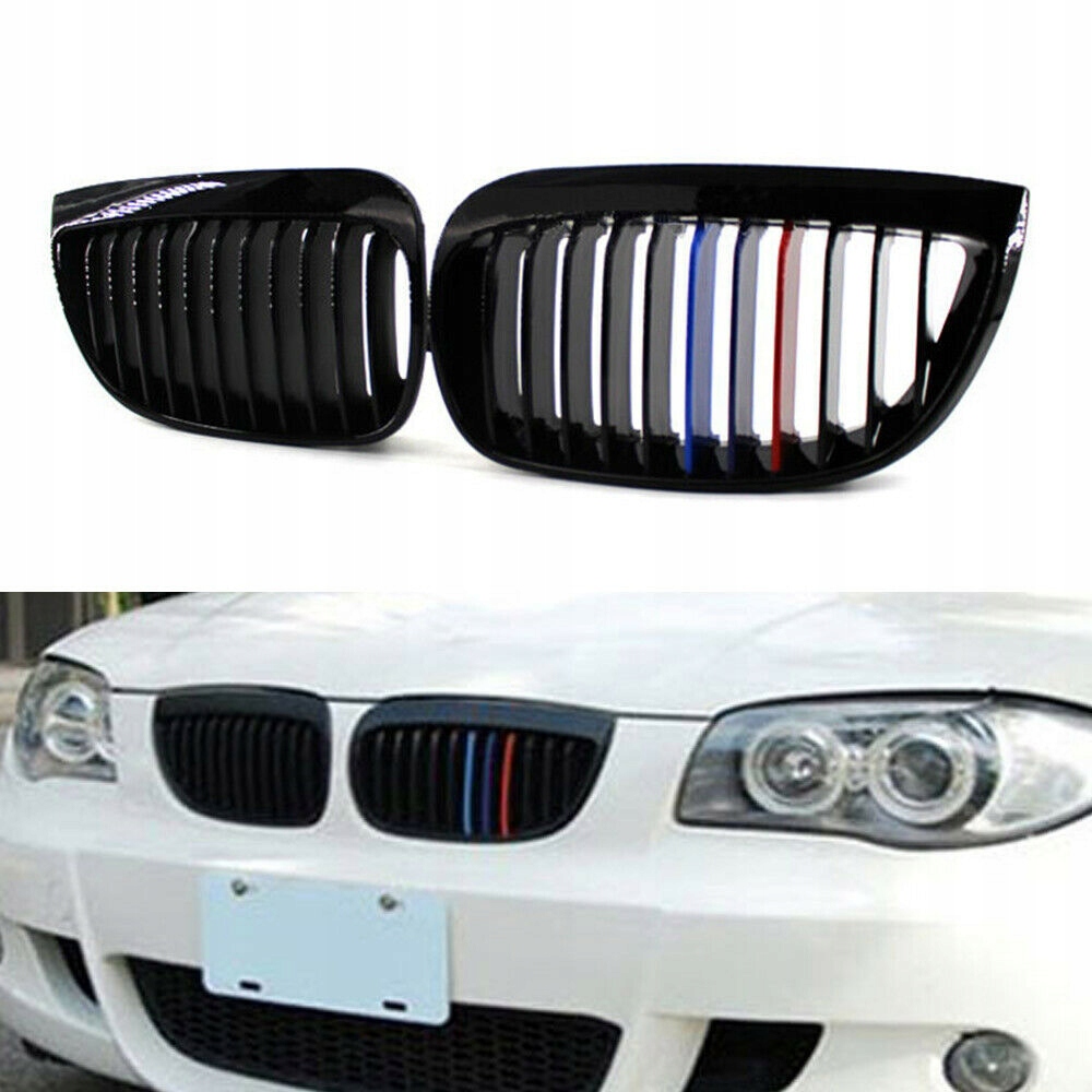 002GBM NERKI W GRIL BMW E81 E87 2004-2011 przed liftem CZARNY POYŁSK ...