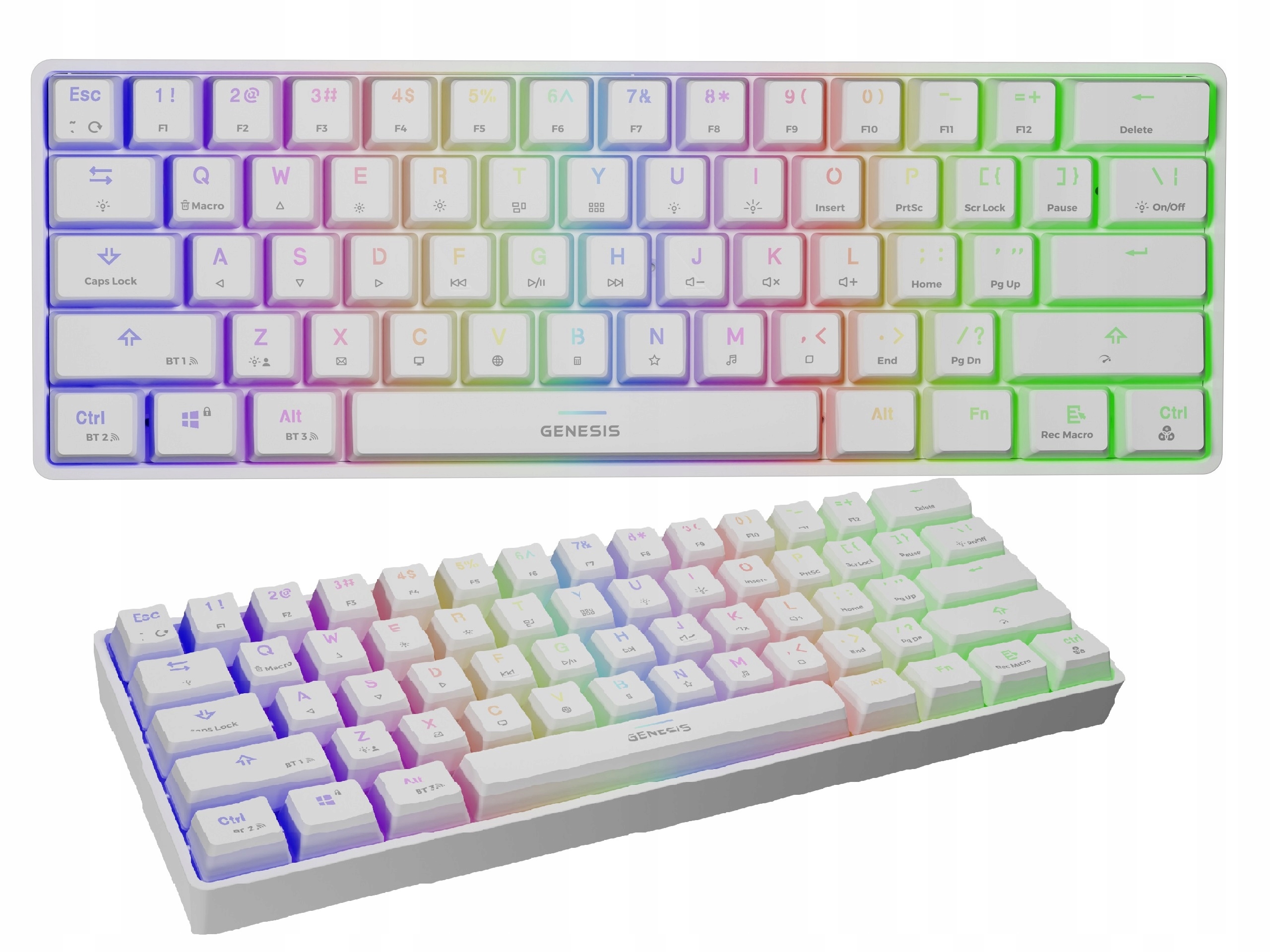 Klawiatura Genesis mechaniczna Thor 660 RGB biała - Sklep, Opinie, Cena ...