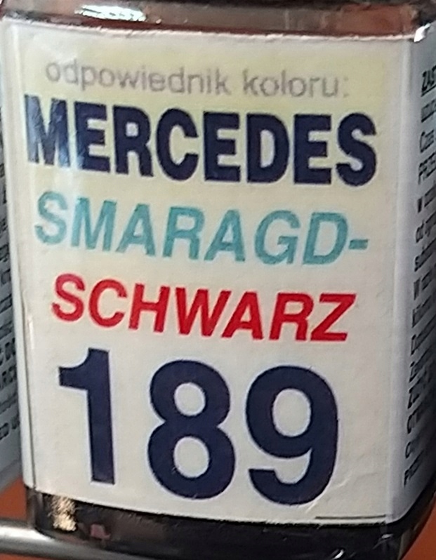 ZAPRAWKA LAKIERNICZA MERCEDES 189 smaragd schwarz 5906379505564 za 18 ...