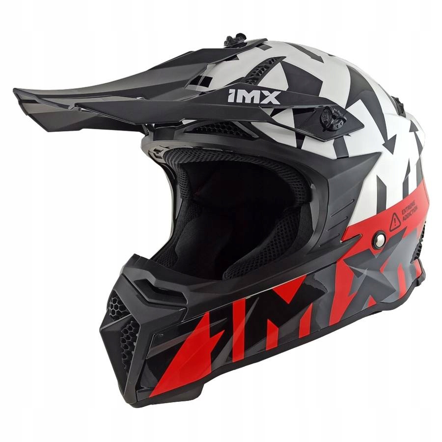 KASK IMX FMX-02 BLACK/WHITE/FLO RED/GREY GLOSS GRAPHIC S - porównaj ...