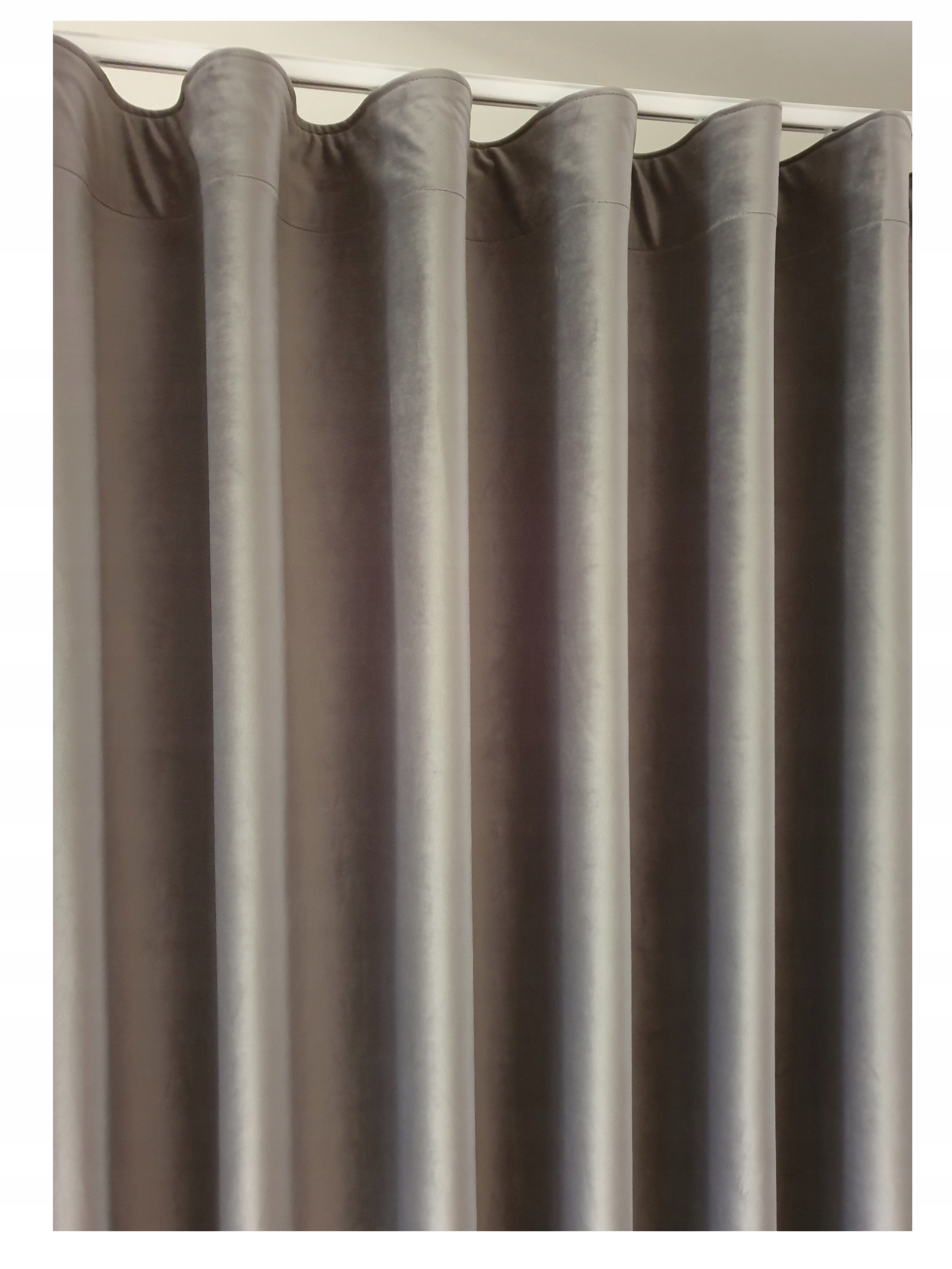 ZASŁONA VELVET 250x275 270 265 260 255 SZARA WAVE (5905514007710 ...