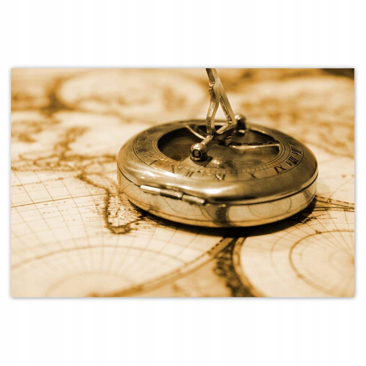Naklejki 60x40 Kompas na mapie • Cena, Opinie • Naklejki ścienne ...