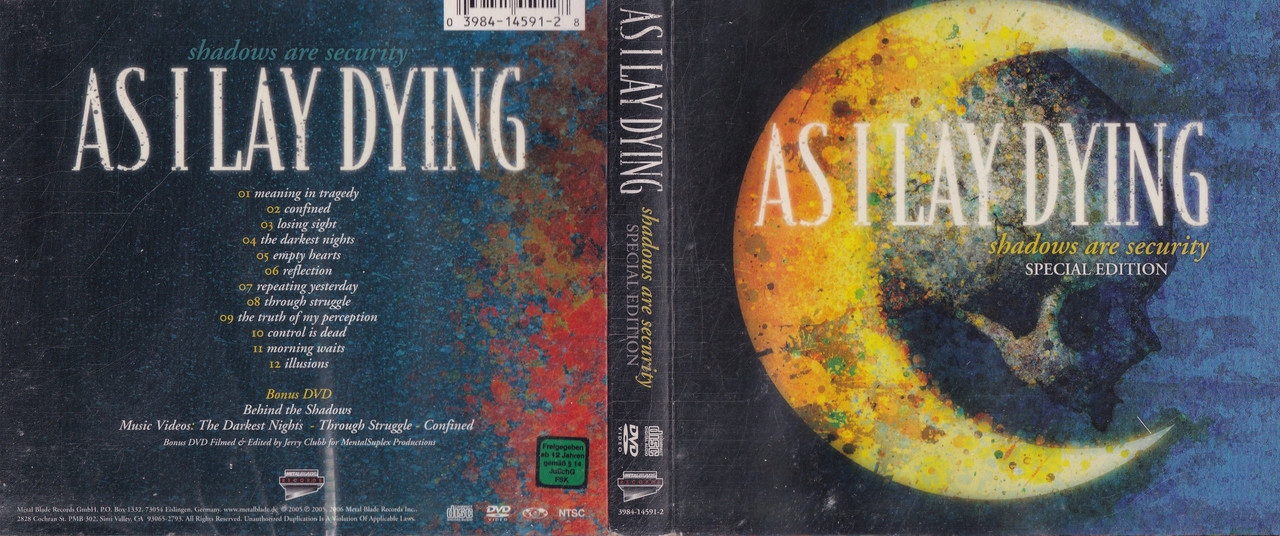 Płyta CD+DVD As I Lay Dying - Shadows Are Security 2006 Limited Edition ...