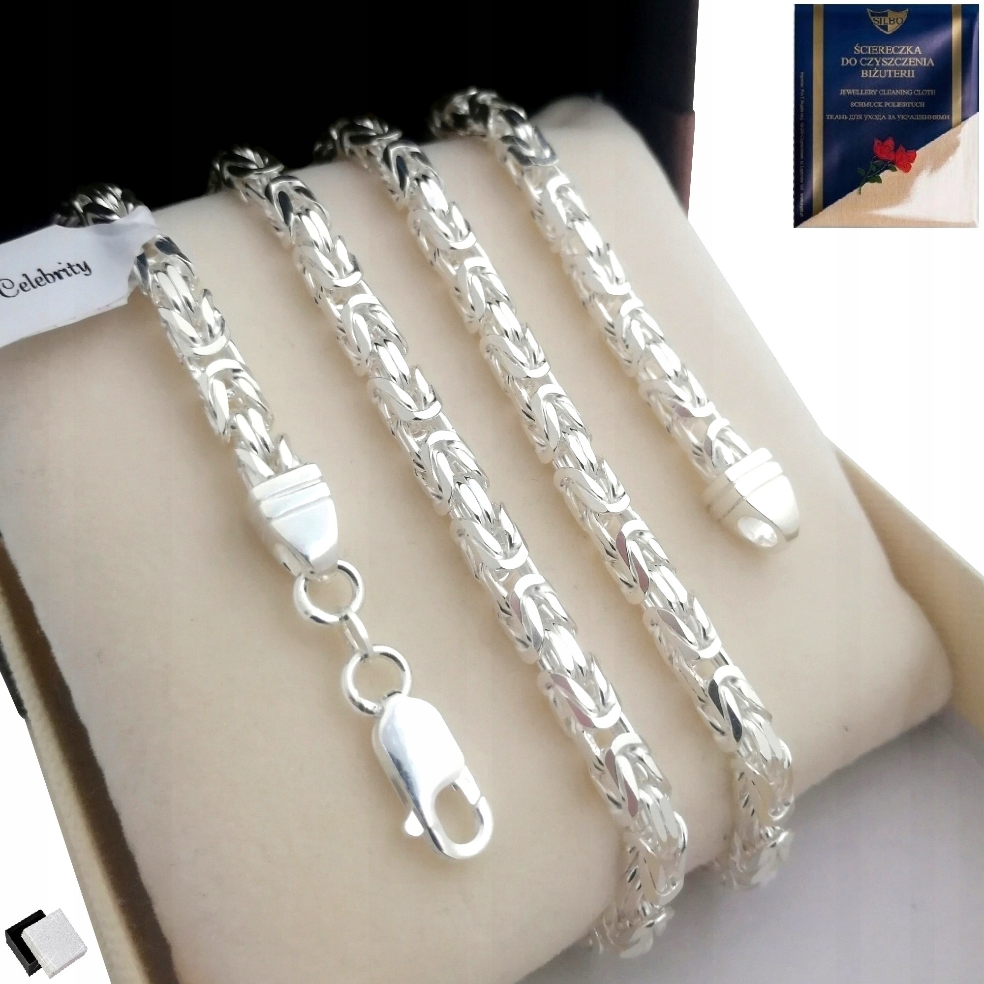 MĘSKI SREBRNY ŁAŃCUSZEK SPLOT KRÓLEWSKI 925+GRATIS (5905935535847 ...