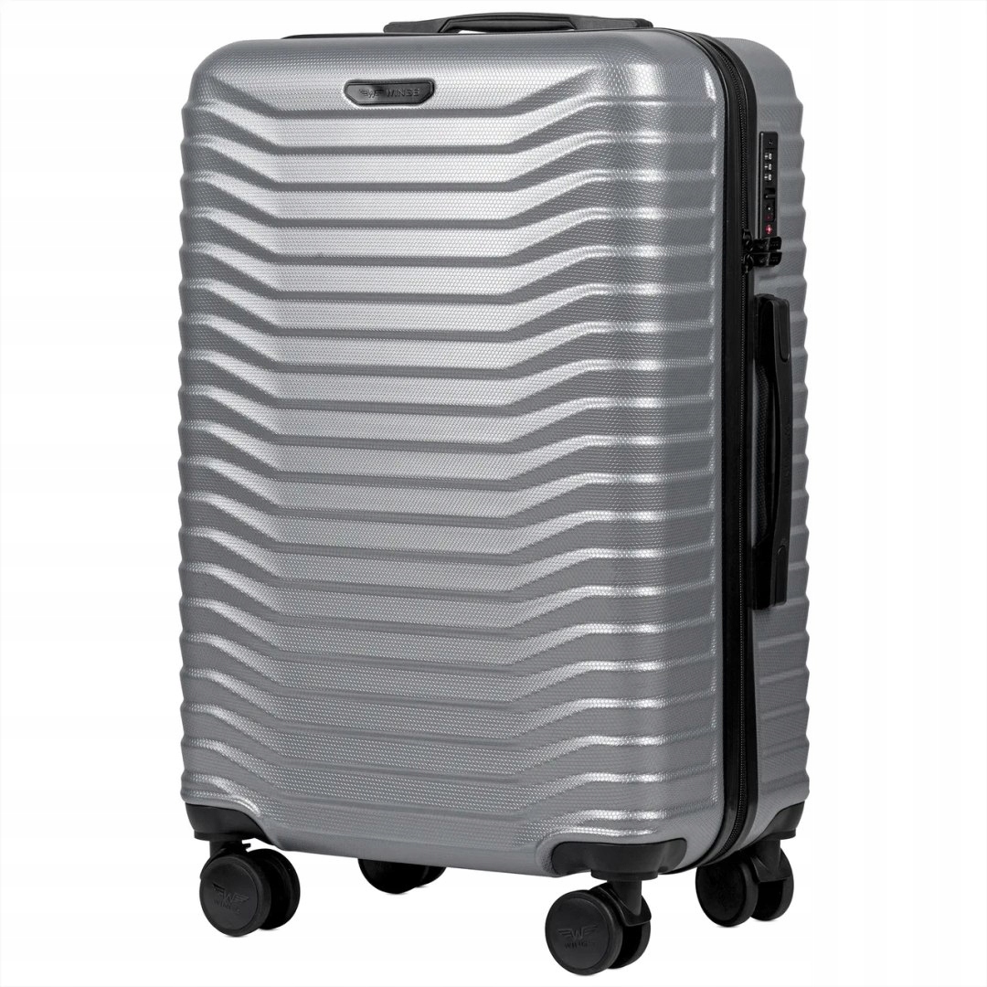 PC140 SEA EAGLE, Walizka średnia POLICARBON M Wings, SILVER ...