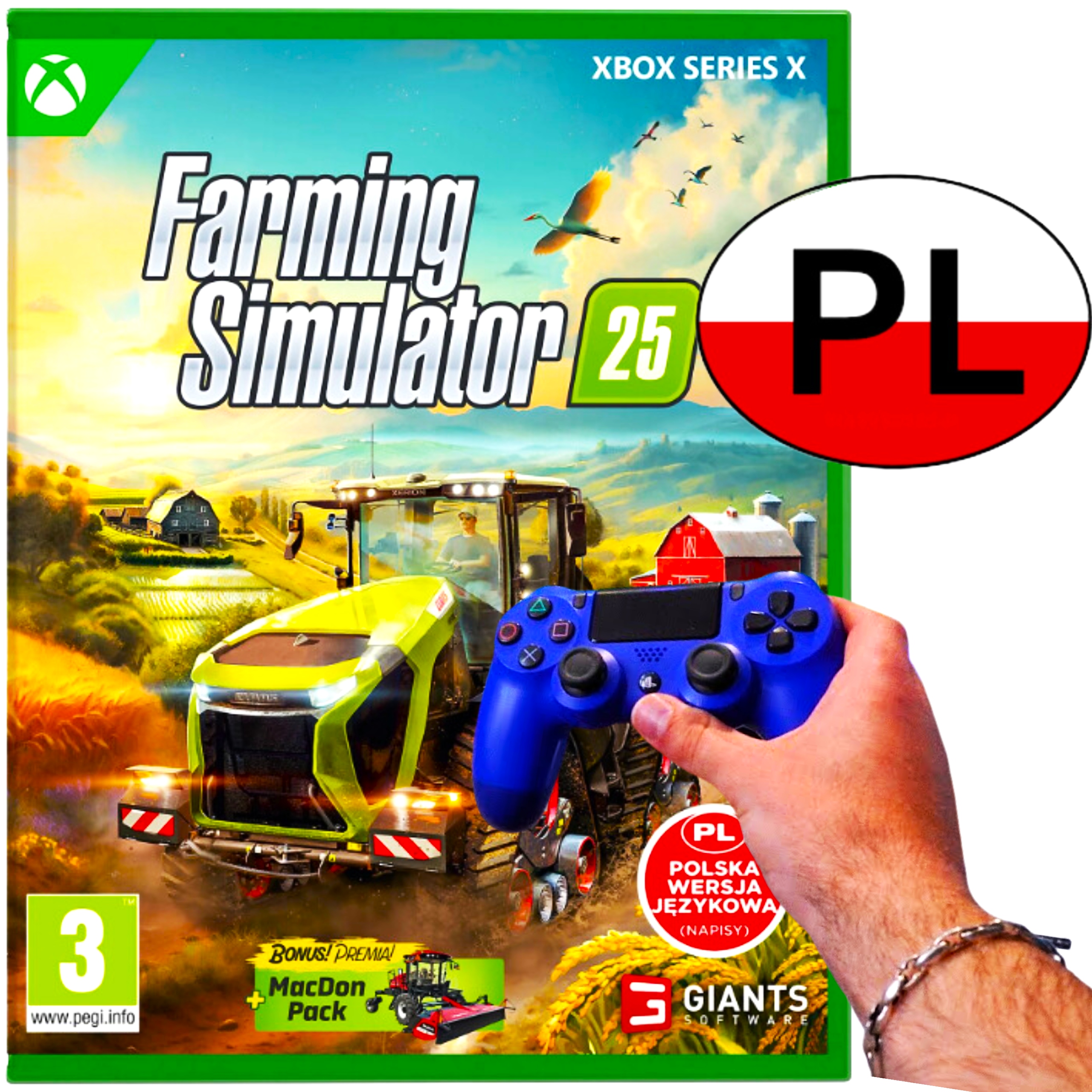 SYMULATOR FARMY 2025 NA XBOX SERIES X PŁYTA PL PUDEŁKOWA FARMING ...