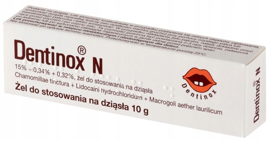 Dentinox N żel na dziąsła ząbkowanie z lidokainą 10 g (5909990094110 ...