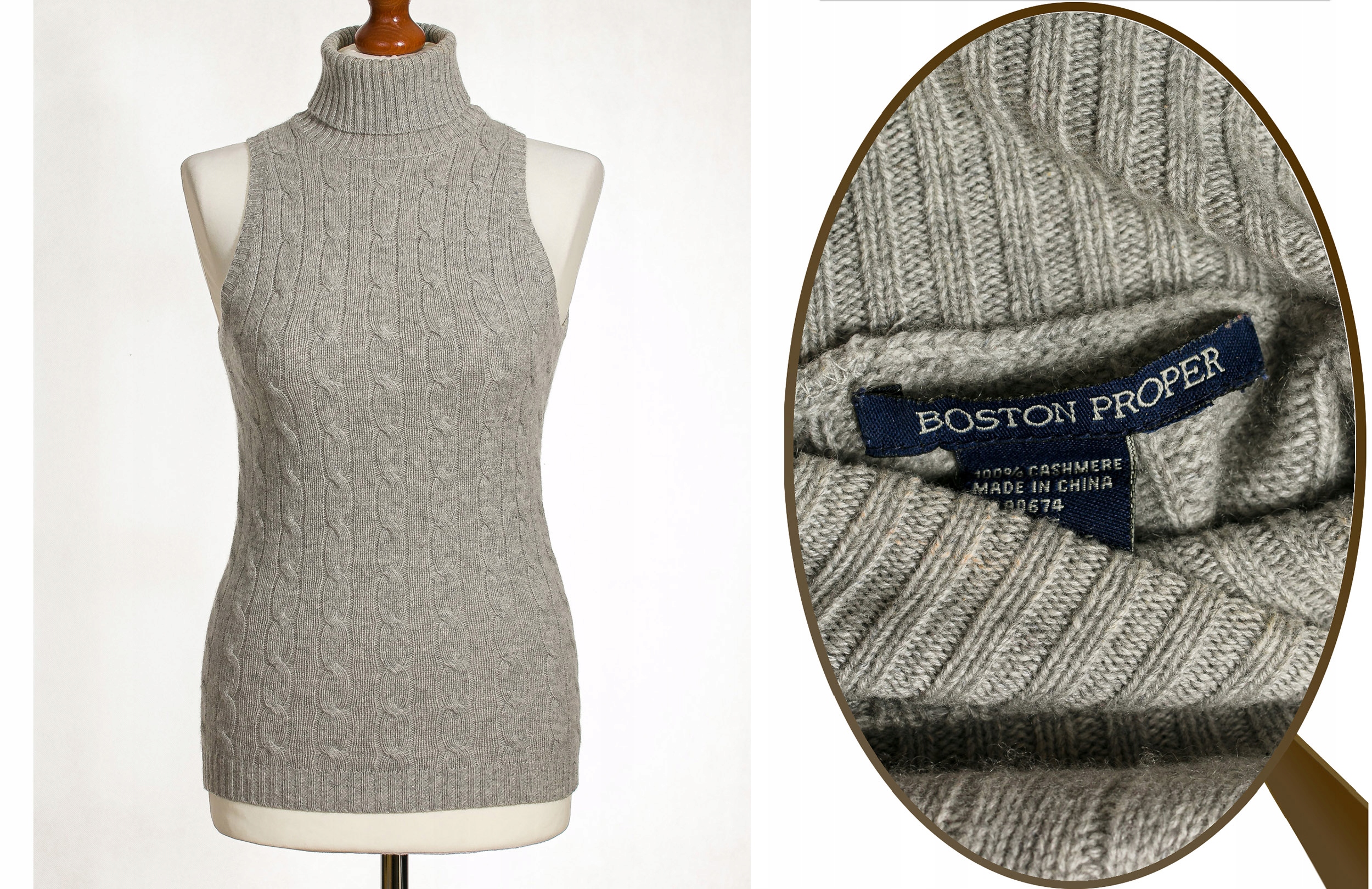 BOSTON PROPER SWETER TOP 100 % KASZMIR 36 - 38 17065218764 - Allegro.pl