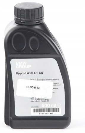 OE BMW OLEJ PRZEKŁADNIOWY Hypoid Axle Oil G5 0,5l 83222471487 za 198,49 ...