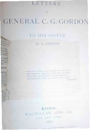 Letters of General C. G. Gordon to His Sister M. A. Gordon Charles ...