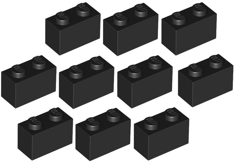 LEGO BELKA 1X2 CZARNY 300426 3004 - 10szt • Cena, Opinie - Allegro