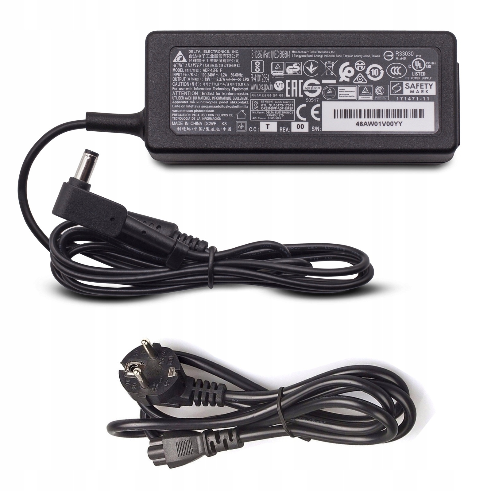 Nowa 45W Delta Zasilacz do Acer Aspire 3 A315-54-50D7 Ładowarka w ... Nowa 45W Delta Zasilacz do Acer Aspire 3 A315-54-50D7 Ładowarka w ...