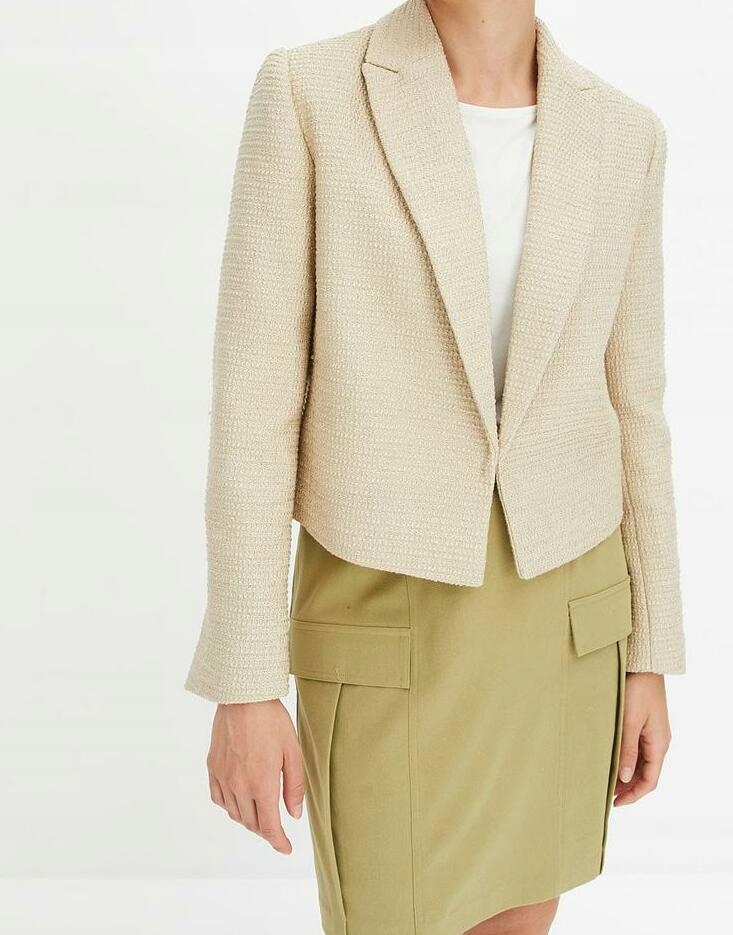 olk KRÓTKA MARYNARKA TYPU BOUCLE 50 • Cena, Opinie • Marynarki i ...