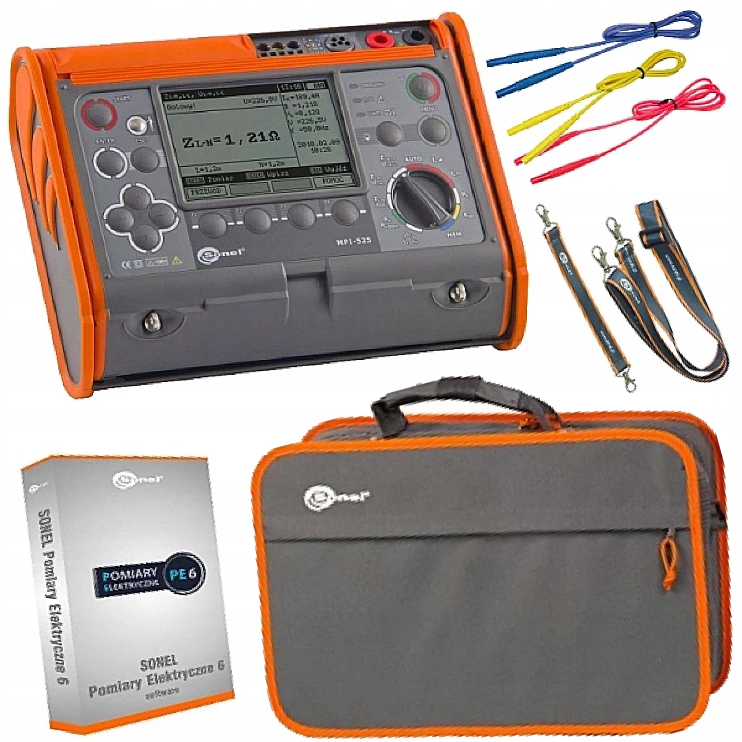 Zestaw Sonel Profesjonalny Miernik MPI-525 + Program PE-6 z Akcesoriami (5905255945760) • Cena ...