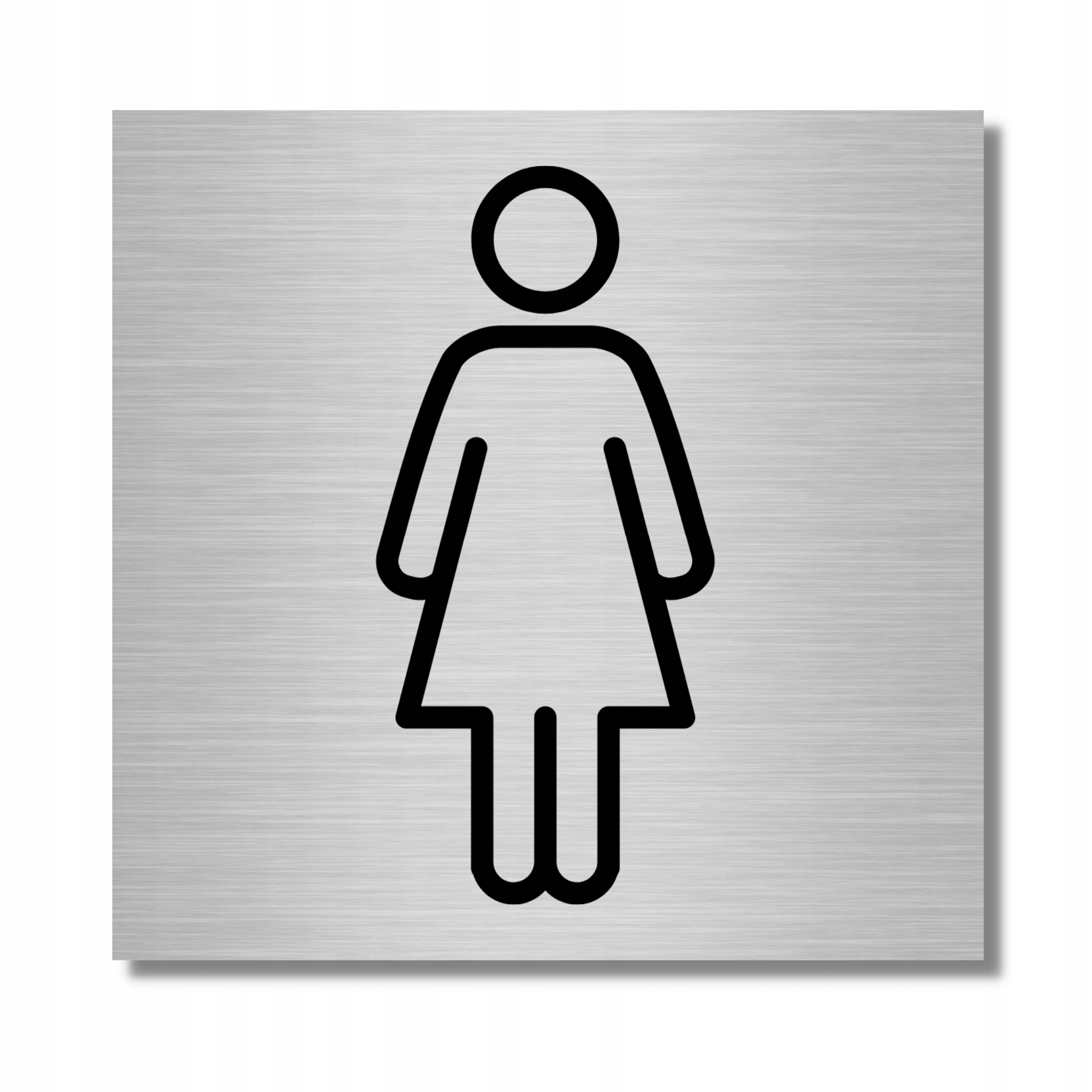 TABLICZKA TOALETA DAMSKA PIKTOGRAM DRUK UV WC 10X10CM ALUMINIUM DLA PAŃ ...