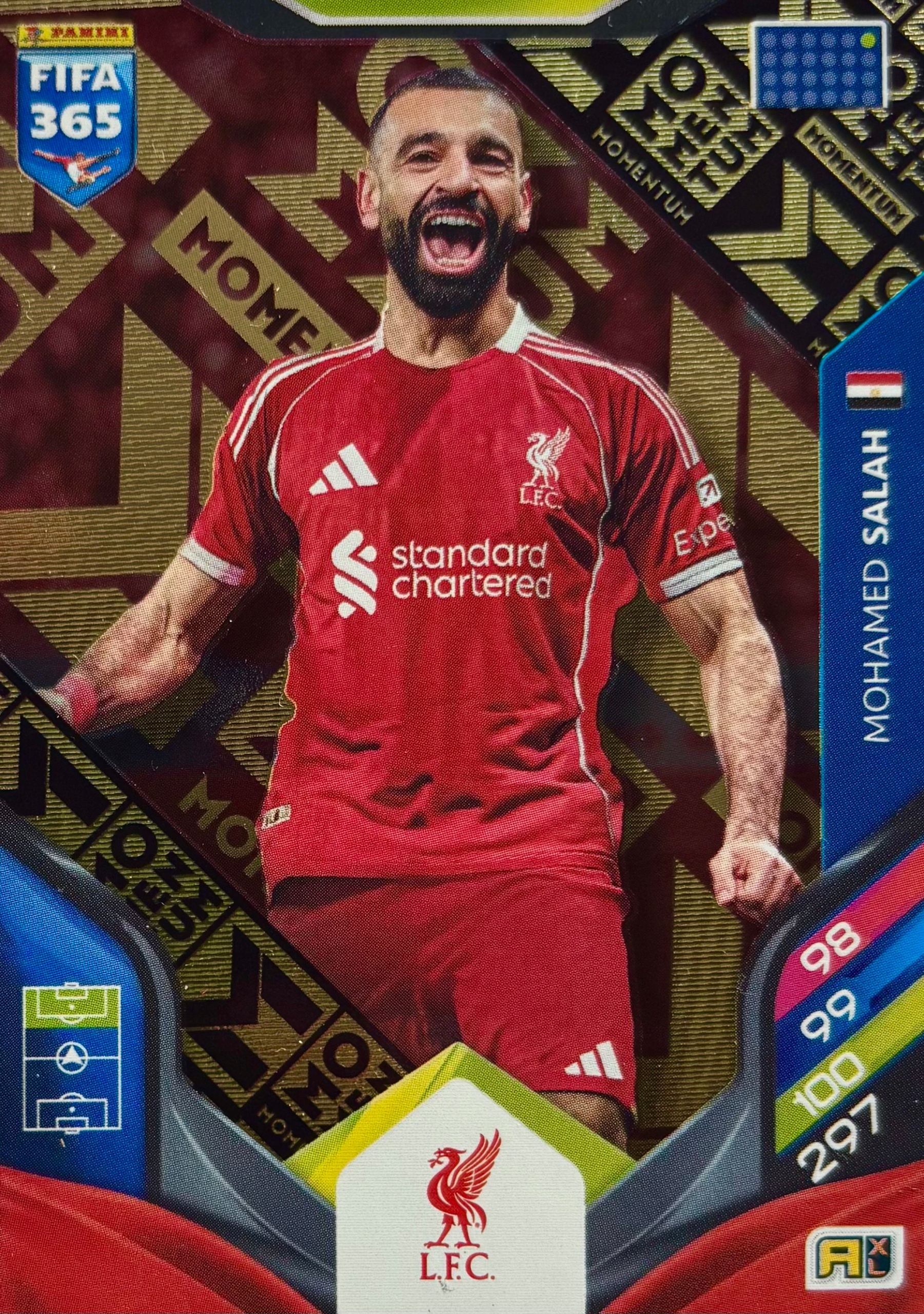 PANINI FIFA 365 2026 RARE MOMENTUM MOHAMED SALAH LIVERPOOL ...