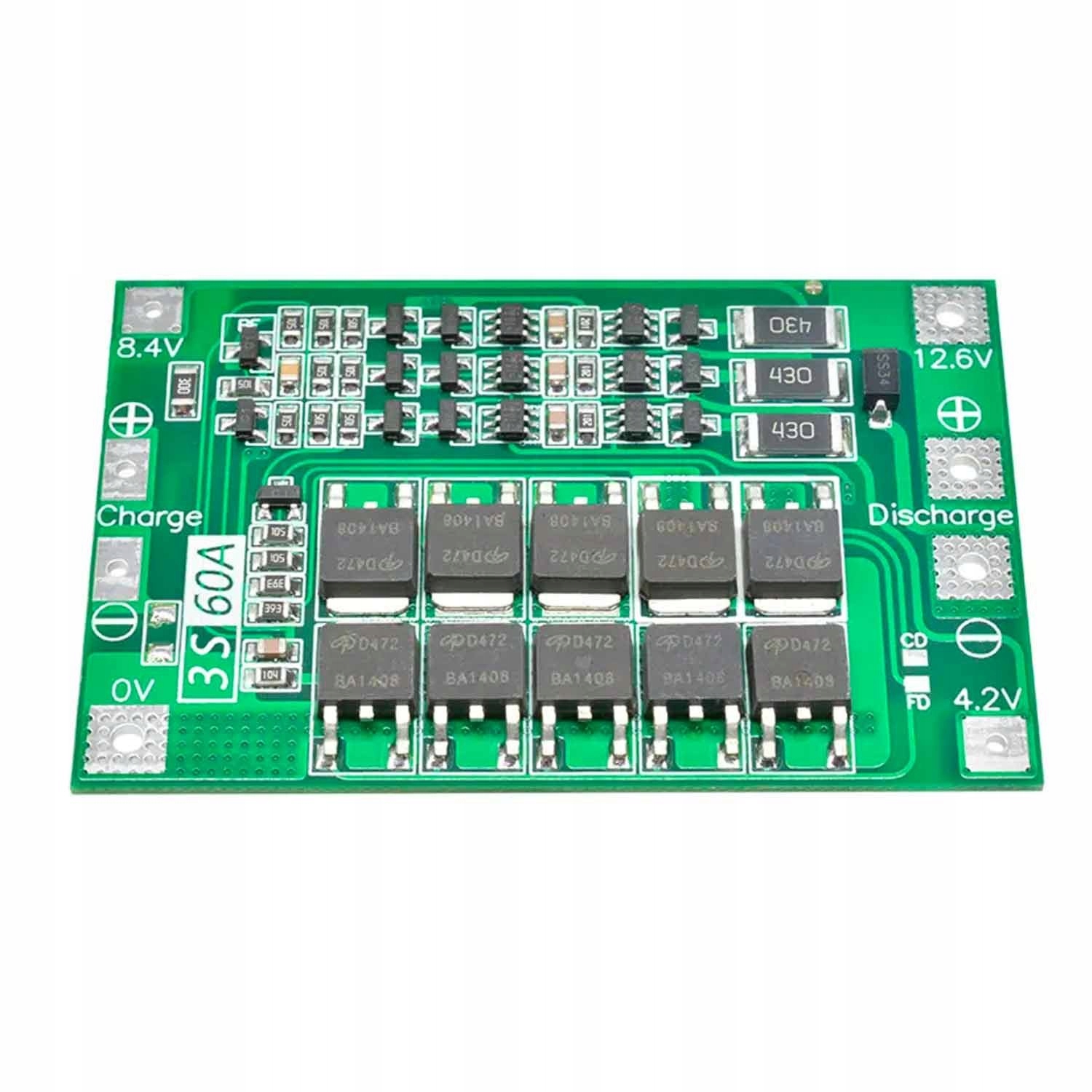 Moduł ładowarka BMS 3S 60A Li-Ion 18650 12.6V z balanserem - Sklep ...