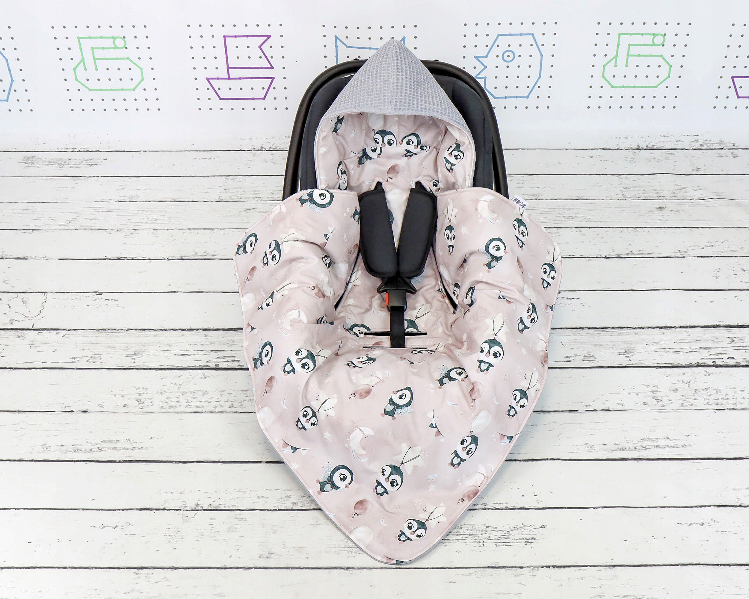 Cotton Baby Swaddle Blanket Hood Sling Accessories Footmuff Pink ...
