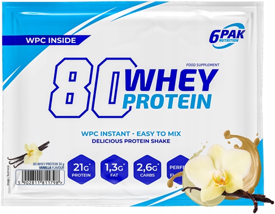6PAK WPC 80 30G WHEY PROTEIN ODŻYWKA BIAŁKOWA MASA - 5902811811798 ...