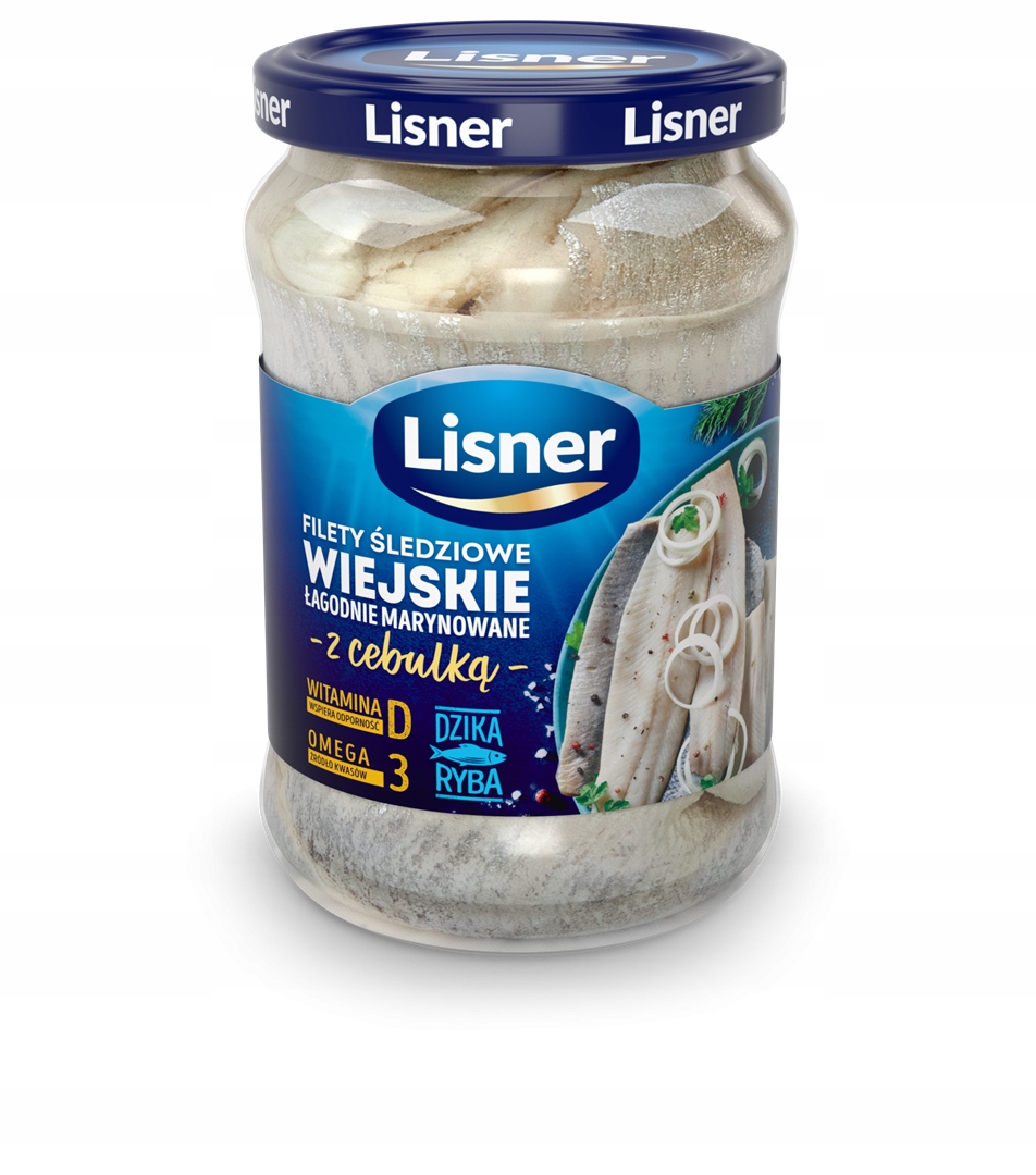 Lisner Wiejskie filety śledziowe z cebulką 600 g Lisner 600 kg ...