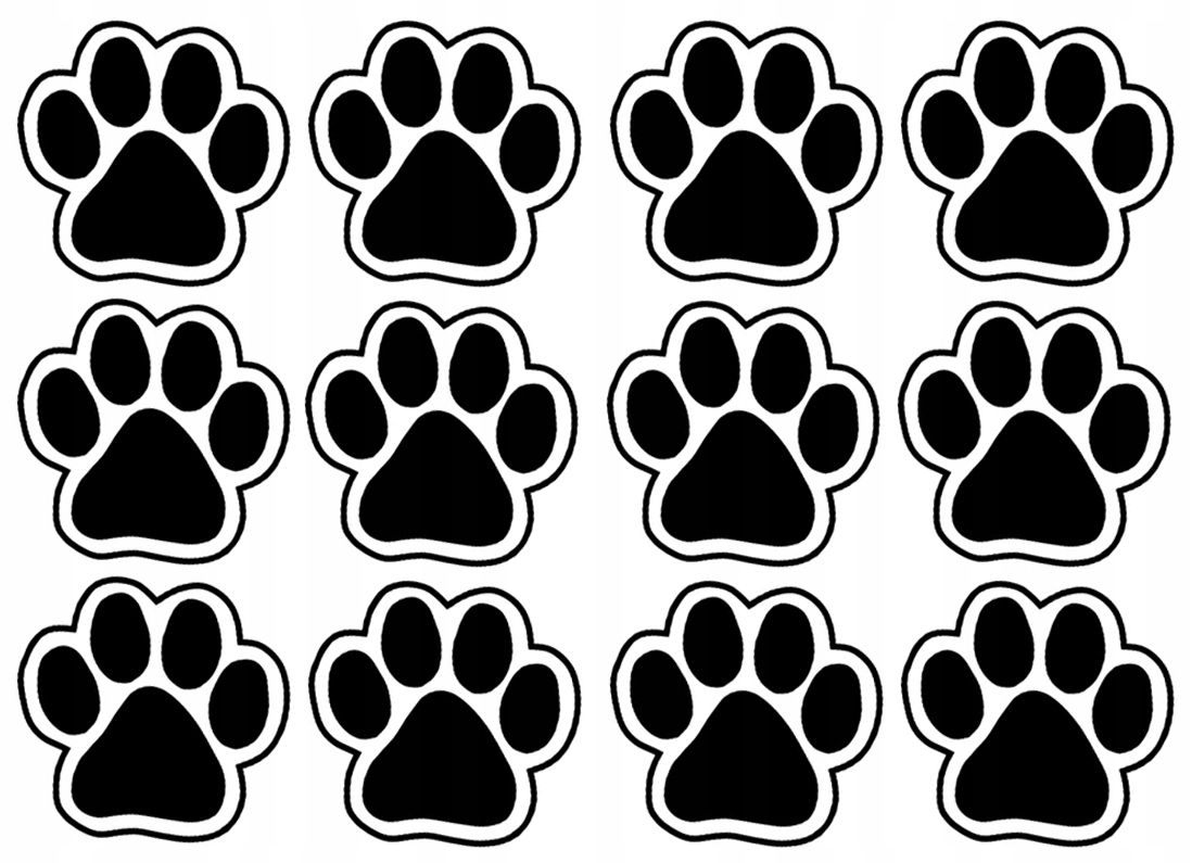 CUKROWY OPŁATEK NA TORT WYDRUK masa ŁAPY ŁAPKI PSA dekoracja urodziny ...