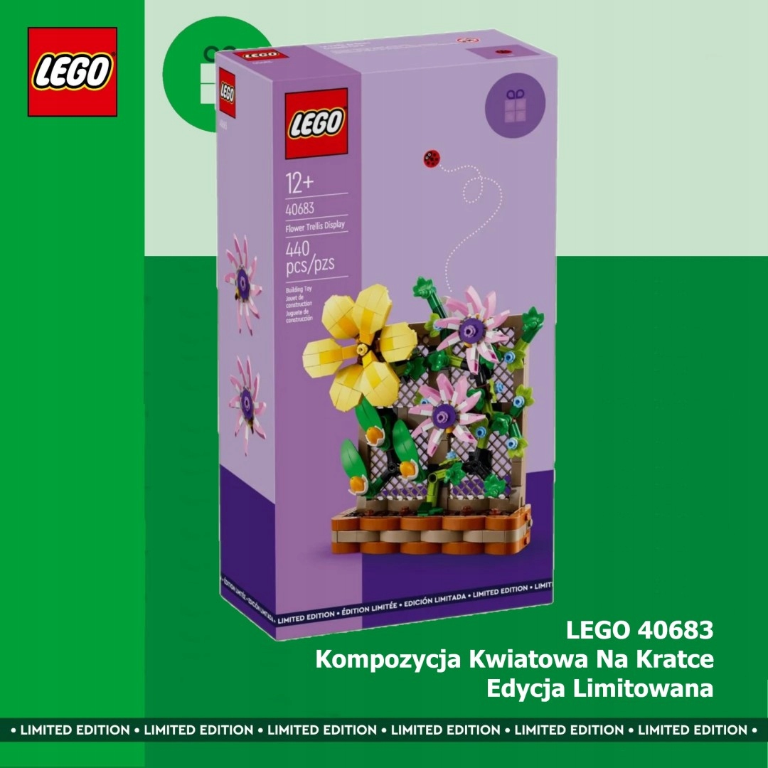 LEGO 40683 - Kompozycja Kwiatowa Na Kratce - Edycja Limitowana ...
