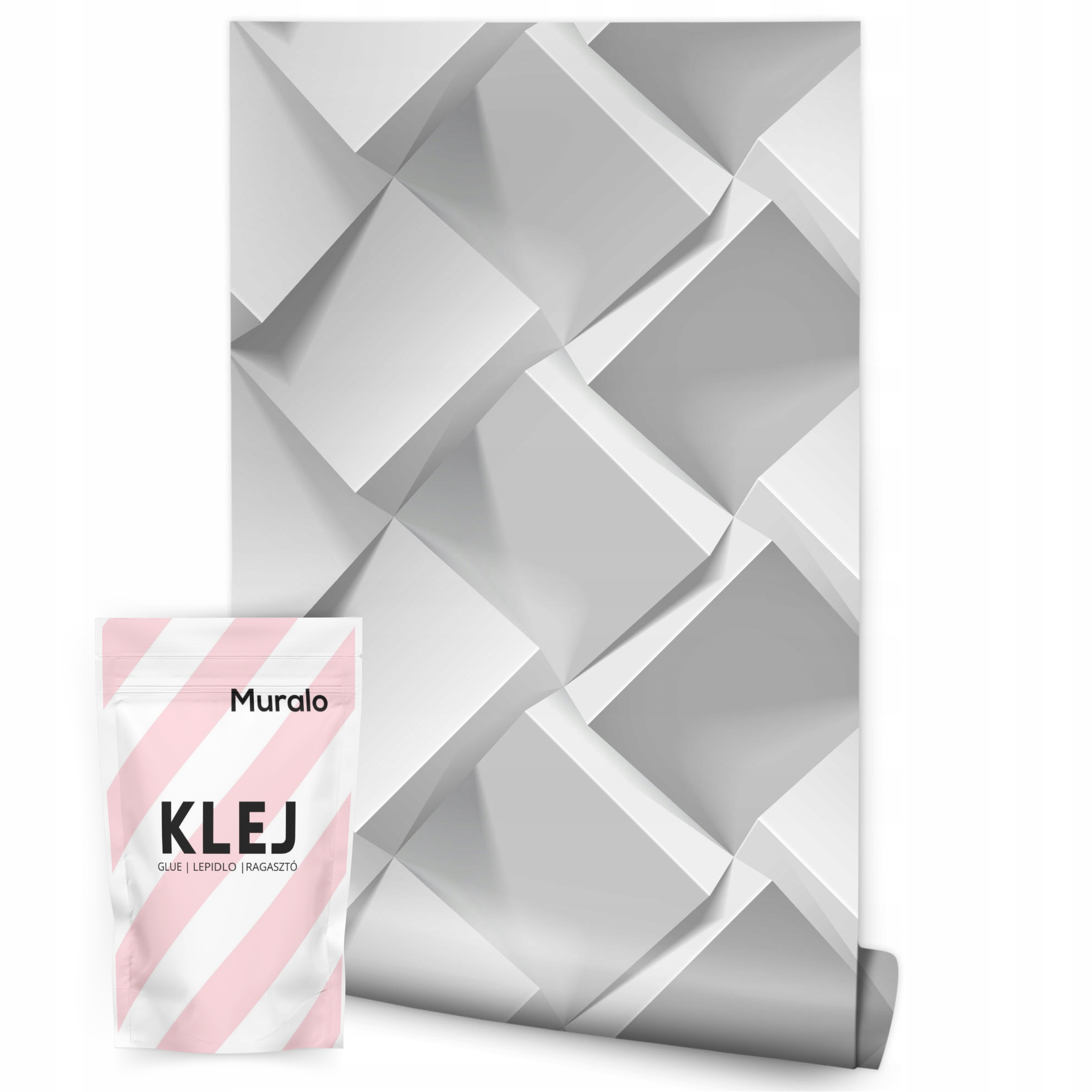 TAPETA 3D NOWOCZESNA PRZESTRZENNA TAPETA W GEOMETRYCZNE WZORY DO SALONU ...