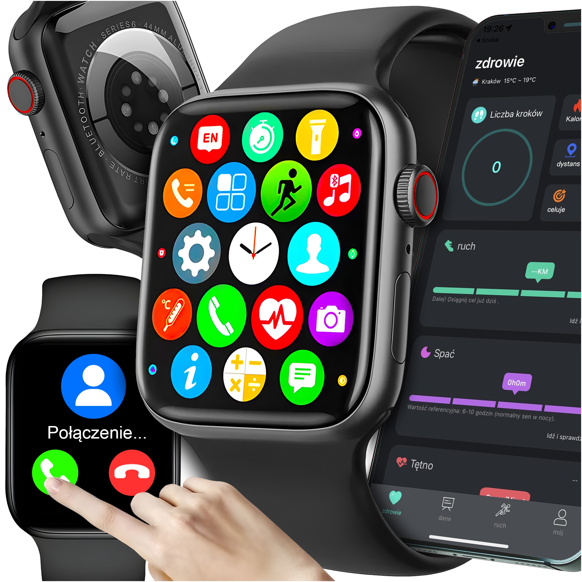 Zegarek Smartwatch Męski z Rozmowami Polskie Menu - Niska cena na Allegro.pl