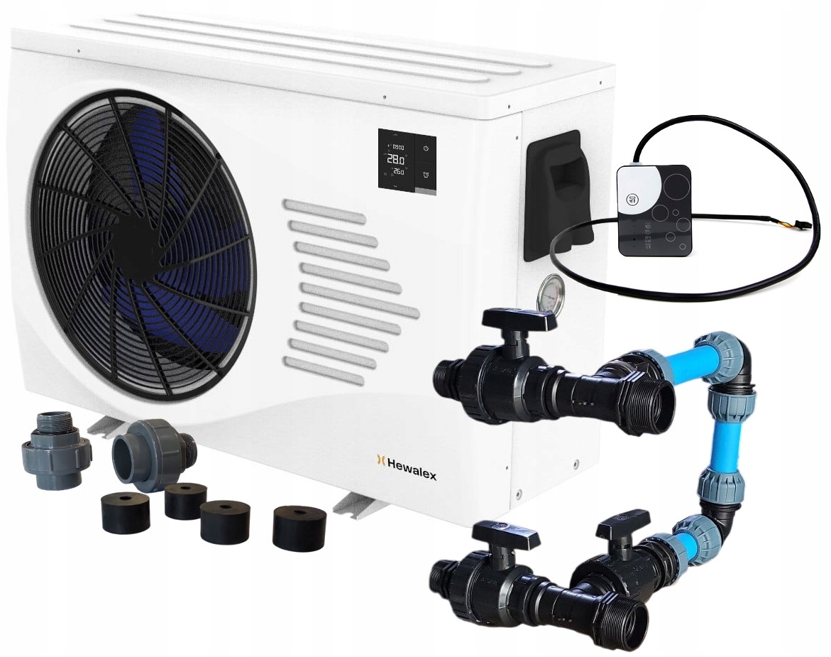 Hewalex PCWBi 7,0kW-C Pompa Ciepła Inwerterowa do basenu Wi-Fi Bypass ...